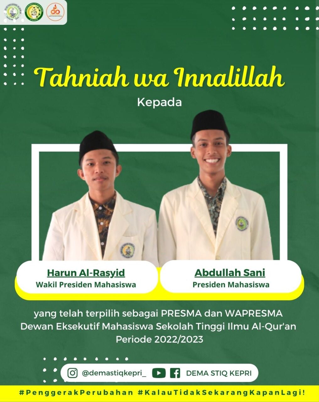 PRESMA dan WAPRESMA DEMA STIQ KEPRI periode 2022/2023